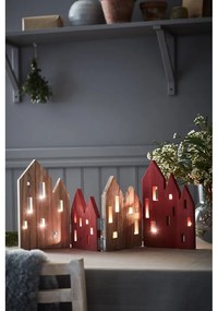 Světelná dekorace s vánočním motivem v červeno-přírodní barvě View – Markslöjd
