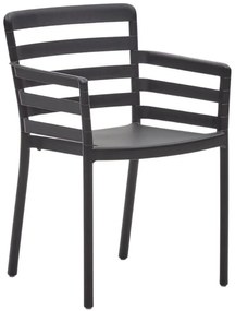 OnaDnes -20% Černá plastová zahradní židle Kave Home Nariet