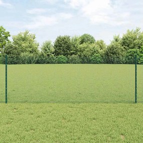 Svařovaná drátěná plotovina s tyčkami 10 x 0,8 m Zelená 3336441