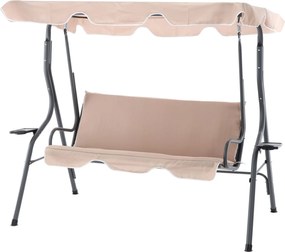 GardenLine Zahradní houpačka s držáky na nápoje KRES 0735 béžová
