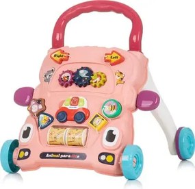 CHIPOLINO Chodítko interaktivní Funny Animals Pink / od 6 měsíců