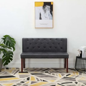Lavice 120 cm šedá umělá semišová kůže 288574