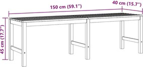 Zahradní lavice 150 cm masivní teakové dřevo 316627