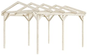 Pergola KONCEPT 9,5 - se sedlovou střechou 300x300x210/260 Osobní odběr/vlastní doprava