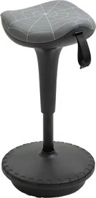Vinsetto kancelářská stolička s otočnou funkcí, ergonomická stolička, výškově nastavitelná 65,5–83,5 cm 120° naklápětelná šedá