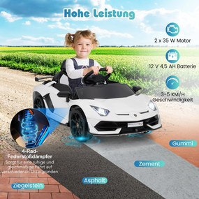 Costway Elektrické auto Lamborghini pro dětské vozidlo s dálkovým