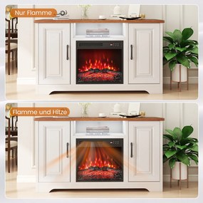 Costway 18" Elektrická krbová vložka 750 W/1500 W elektrický krb s dálkovým