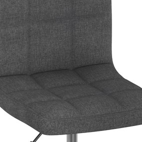 vidaXL Otočná jídelní židle textil [3087470] Barva: Tmavě šedá