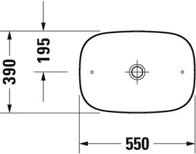 Duravit Zencha - Umyvadlová mísa 550x390x140 mm, bílá matná 2373553279