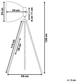 Černá stojací lampa TAMEGA Beliani