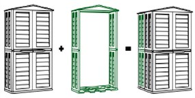 ARTPLAST Zahradní modulární sestava Garden Shed - rozšiřující modul