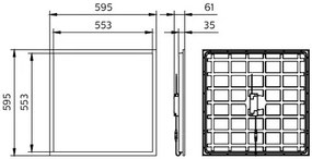 LED panel Philips RC132V G6 43S/840 PSU W60L60 OC BN UGR<19 31W 4300lm 4000K