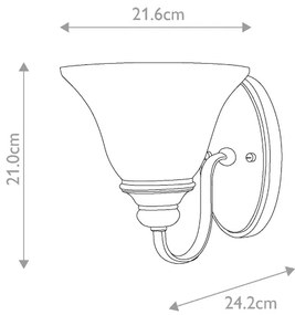 Hinkley HK-CELLO1 - Nástěnné svítidlo CELLO 1xE27/60W/230V
