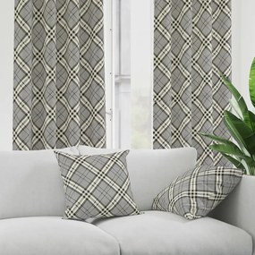 Ervi Bavlněný závěs - Grey Tartan