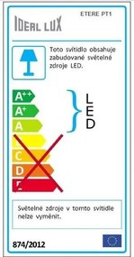 ILUX 172439 LED Venkovní sloupkové svítidlo Ideal Lux Etere PT1 antracite 172439 antracitové IP44 - IDEALLUX