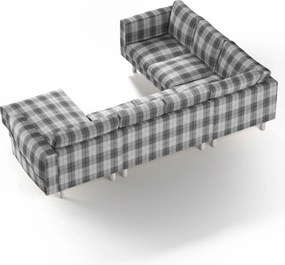 Potah na pohovku IKEA Norsborg rohová, 5-místná se šezlongem barva šedá látka pletený vzor, vzorované