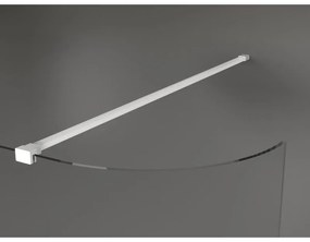 Mexen Kioto, zaoblená sprchová zástěna 120 x 200 cm, 8mm čiré sklo, bílý profil, 800-120-101-20-06