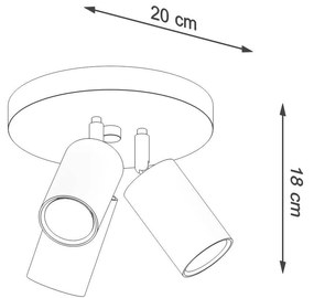 Stropní svítidlo RING 3P černé