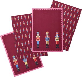 Bavlněné utěrky v sadě 4 ks s vánočním motivem 70x50 cm Christmas Nutcracker – Catherine Lansfield
