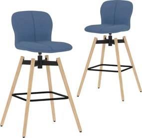 vidaXL Otočné barové židle 2 ks textil [289478] Barva: Modrá