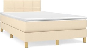 Box spring postel s matrací krémová 120x200 cm textil 3140606