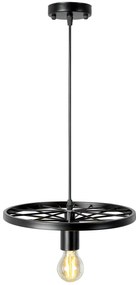 Toolight - Závěsná stropní lampa Circle Industrial - černá - APP212-1CP