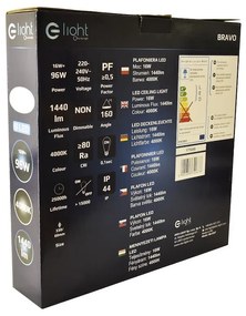Stropní LED svítidlo Bravo, 1x LED 16w, 4000k, ch