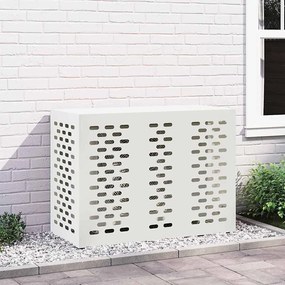 vidaXL Ochrana klimatizace Bílá 110 x 50 x 80 cm Ocel [865905]