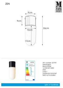 Markslöjd 107797 - Koupelnové stropní svítidlo ZEN 1xE27/15W/230V IP44