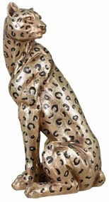 Luxusní volně stojící dekorace Zlatý leopard přes 50 cm vysoká