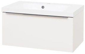 Mereo Mereo, Mailo, koupelnová skříňka s umyvadlem z litého mramoru 81 cm, chrom madlo, CN516M