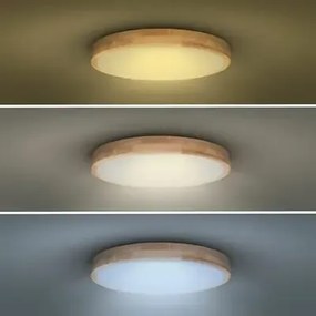 Solight WO8009 LED osvětlení s dálkovým ovladačem Solid Oak / 48W / 33