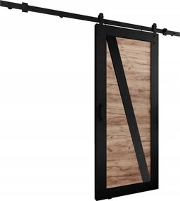 Posuvné dveře LOFT ADIO 4 černý + dub Craft zlatý 60