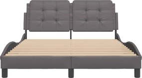 Rám postele s LED bez matrace Zadar šedý 120 x 200 cm 3214099