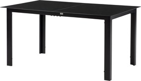 Zahradní stůl Outsunny z hliníku 150 x 90 cm odolný vůči počasí s skleněnou deskou, bufetový stůl pro kempování pro 6 osob, venkovní jídelní stůl pro