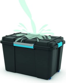 Černý plastový úložný box s víkem 73,5x44,5x46 cm Scuba Box – KIS