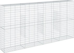 Gabionový koš s víkem 400 x 50 x 200 cm pozinkované železo 3295169