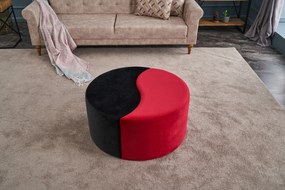 Atelier del Sofa Taburet Alis Puf - Red, Black, Černá, Červená