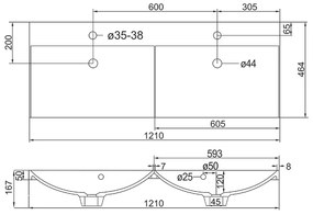 Mereo Opto koupelnová skříňka s umyvadlem z litého mramoru 121 cm bílá CN913M