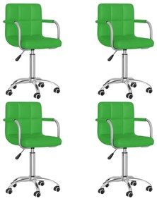 Petromila Otočné jídelní židle 4 ks zelené umělá kůže