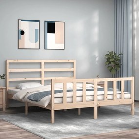 Rám postele s čelem 160 x 200 cm masivní dřevo,  3191916