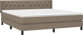 Box spring postel s matrací taupe 160x200 cm textil 3129965