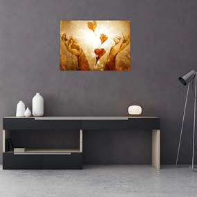 Obraz - Malba rukou plných lásky (70x50 cm)