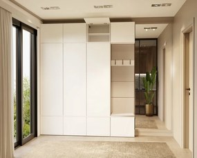 Předsíňová stěna Haga 3Sz1W 200 cm bílá