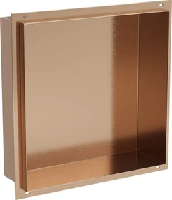 Mexen X-Wall-NR nástěnná polička bez lemu 30 x 30 cm, kartáčovaná měď - 19C1303010