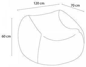 Modrý sedací vak Voltaire – Bobochic Paris