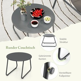 Costway Balkonový nábytek 3 kusy. Gartenmöbel Set mit 2 Stühlen a Tisch