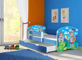 Dětská postel - Rytíř 2 160x80 cm + šuplík modrá