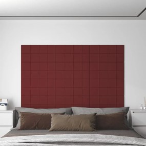 vidaXL Nástěnné panely 12 ks 60 x 30 cm textil 2,16 m² [344082] Barva: vínová červená