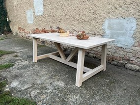 Stará Krása – Ruční výroba Bělené dubové jídelní stoly 76 x 150 x 80 cm